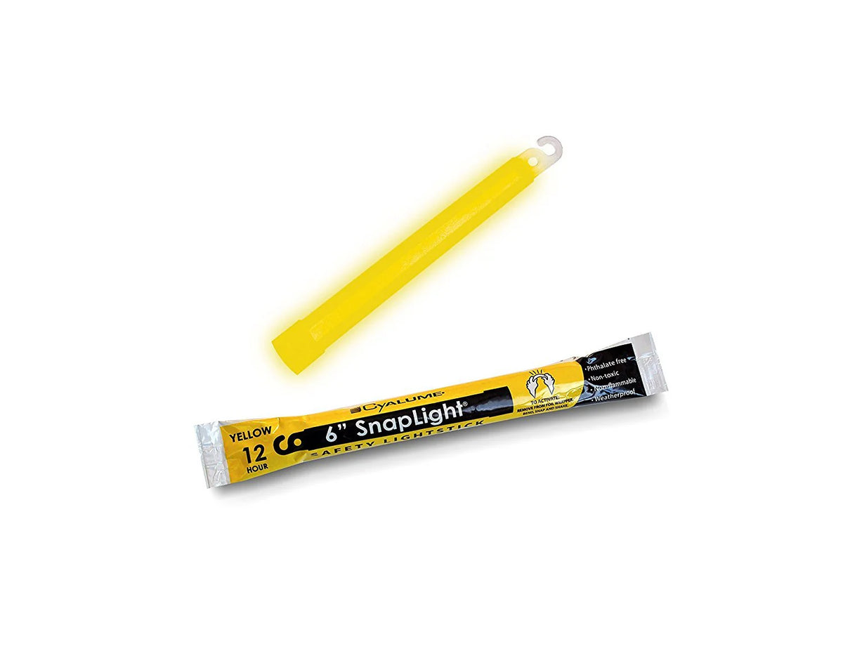 Snaplight Emergency 6" Yellow 12 Hour Lightstick - Pack of 10 – McGuire ...