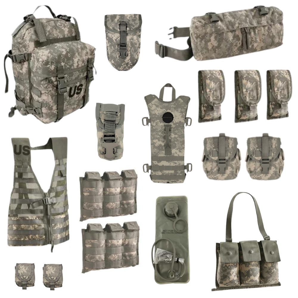 GI MOLLE II ACU 17-Piece Rifleman Kit – McGuire Army Navy