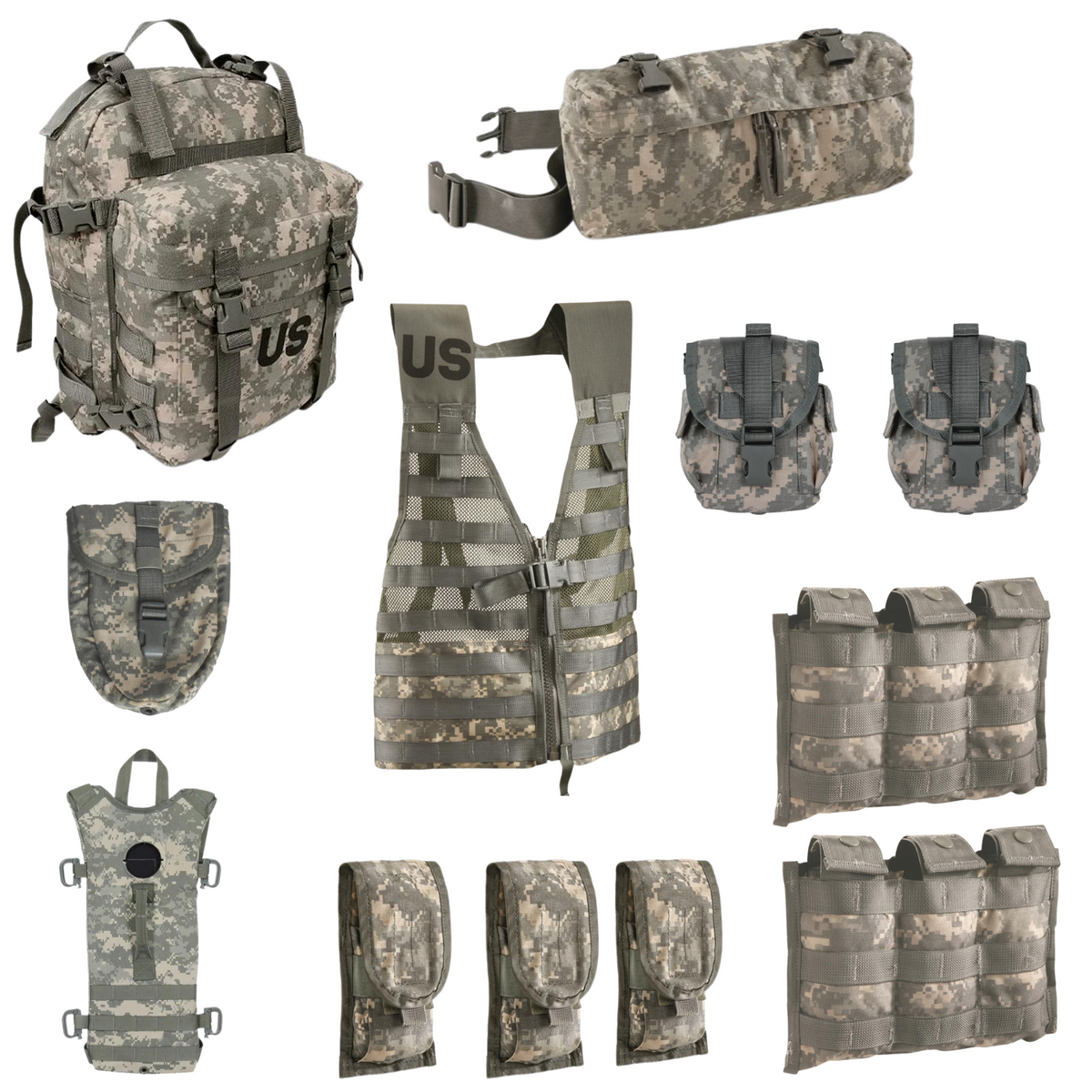 GI US Army 12 Piece MOLLE Rifleman Kit – McGuire Army Navy