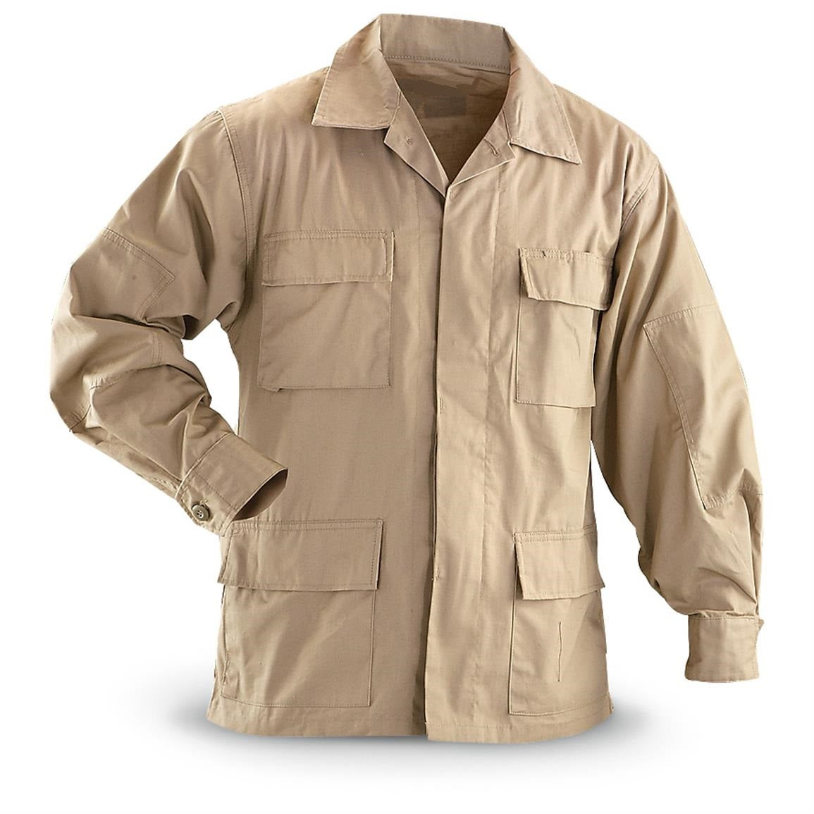 ADS Mens Ripstop BDU Shirt Khaki, Summer Shirt, Heavy Duty Strong ...